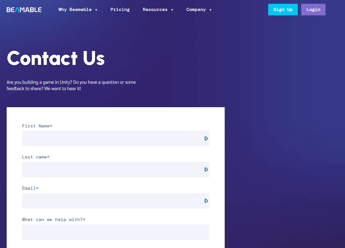 The Direct Way to Contact Beamable!