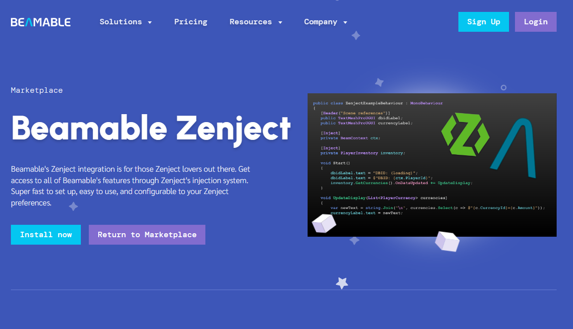 Beamable Zenject - Beamable