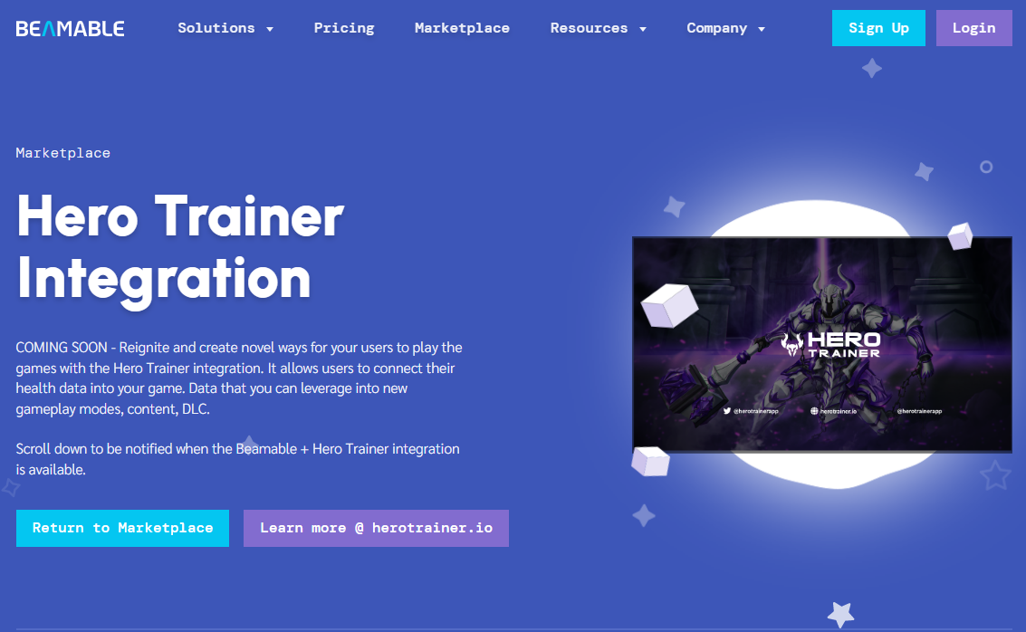 Hero Trainer Integration - Beamable