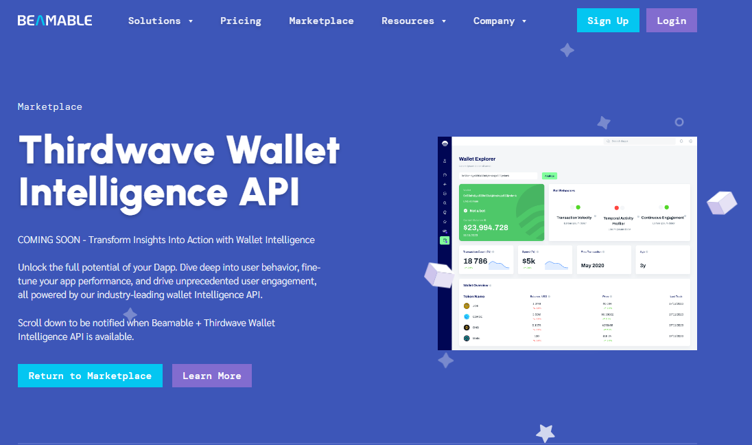 Thirdwave Wallet Intelligence - Beamable