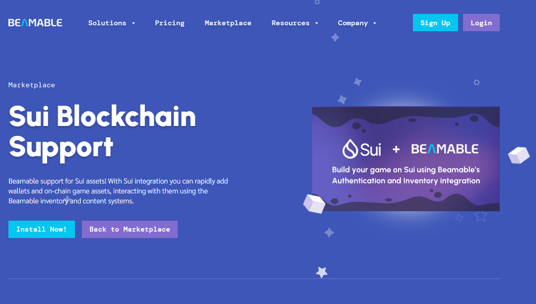 Sui Blockchain Support - Beamable